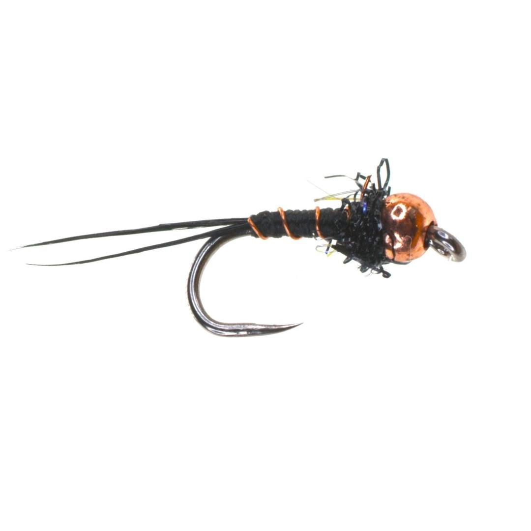 Beaded Black Copperhead Nymph Barbless – Peaks Fly Fishing