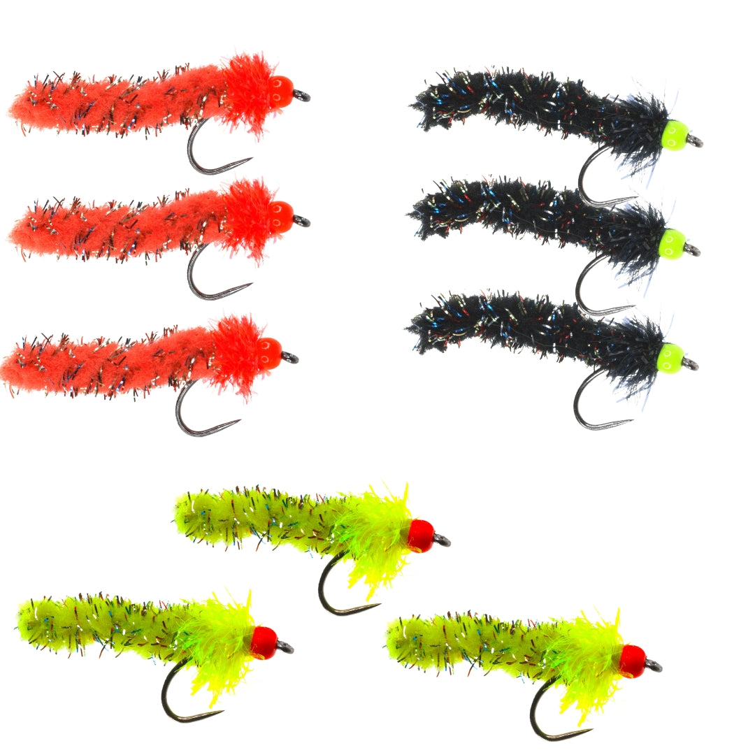 Bling Mops Quick Buy - 3 Of Each Colour (9 Flies) – Peaks Fly Fishing