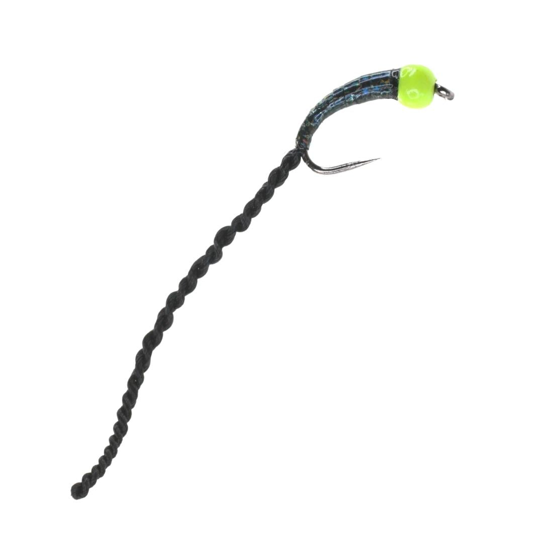 Barbless Holo Flexi Worm Bug - Black Size 12 – Peaks Fly Fishing