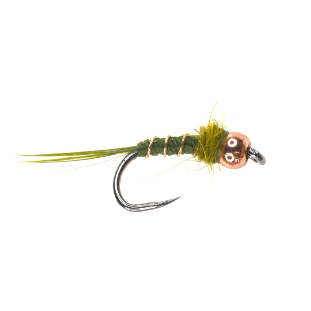 Beaded Olive Copperhead Nymph Barbless – Peaks Fly Fishing