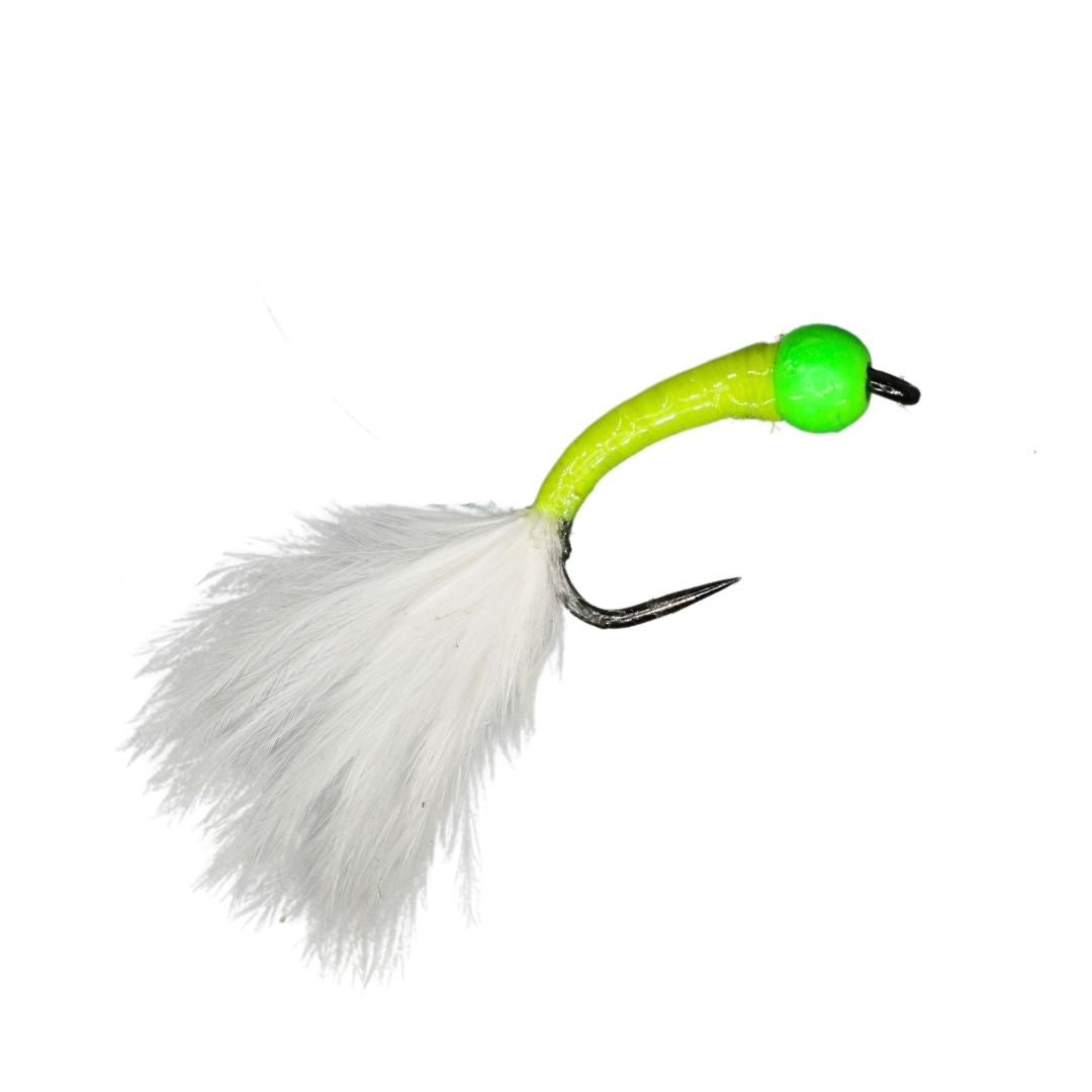 Puddle Buzz Green Barbless – Peaks Fly Fishing