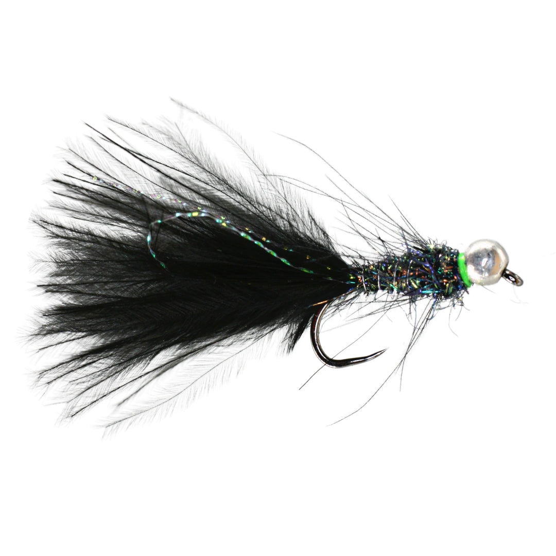 Tungsten River Streamer - Black Barbless – Peaks Fly Fishing
