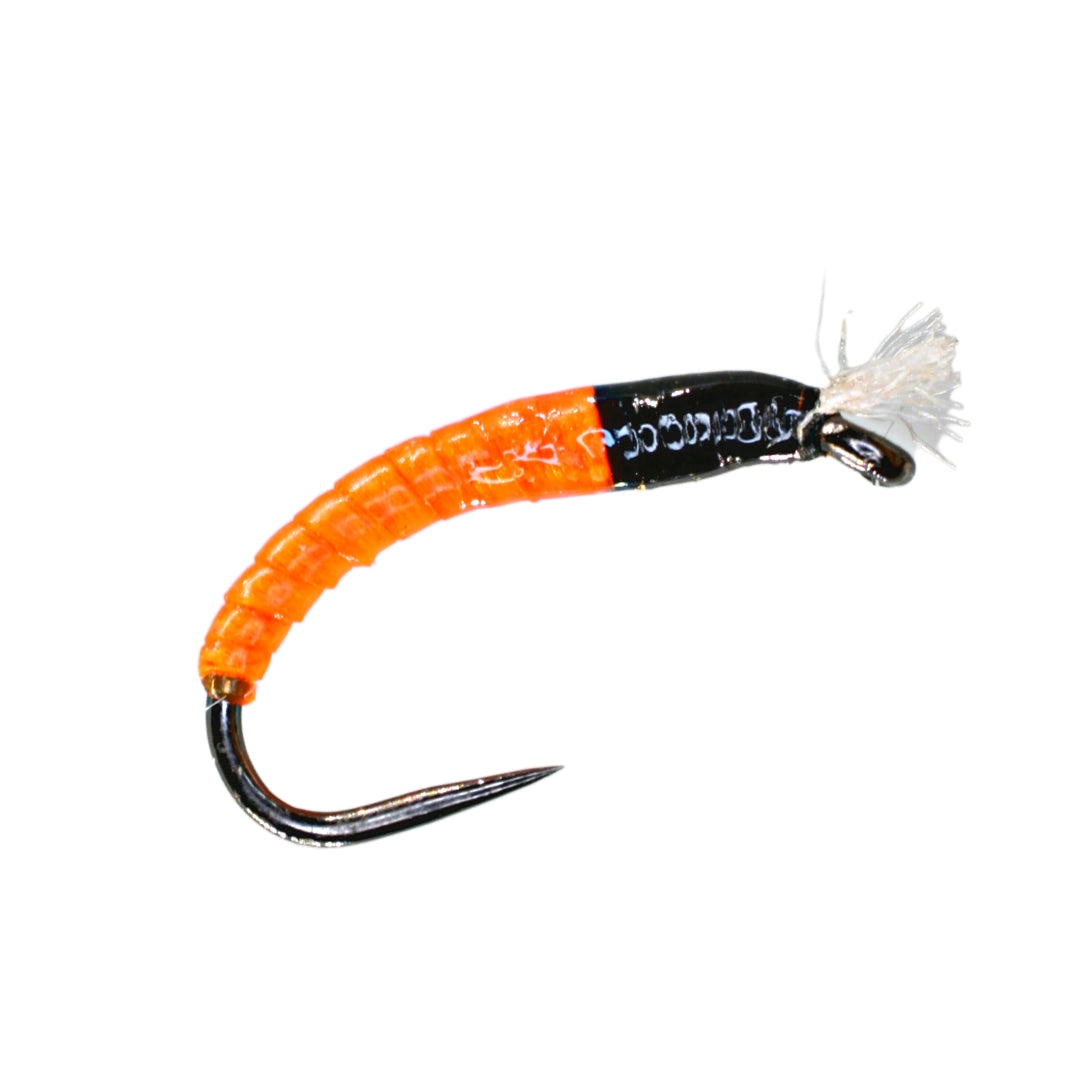 Volcano Bug Orange Barbless – Peaks Fly Fishing